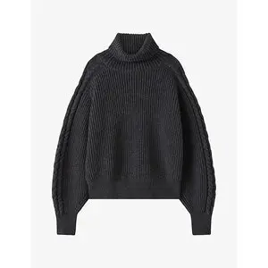 JOSEPH Alodina Roll-neck Merino-wool Jumper - Graphite Melange
