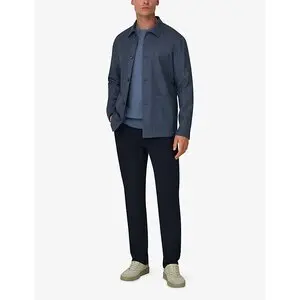 Boggi Milano Collared Patch-pocket Wool Shacket