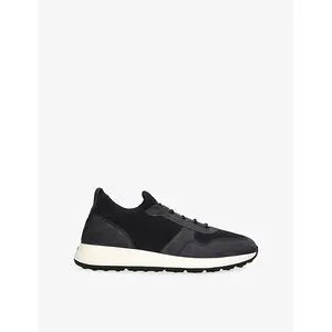 TOD'S Sportivo 79k Calzino Knitted And Suede Trainers - Black