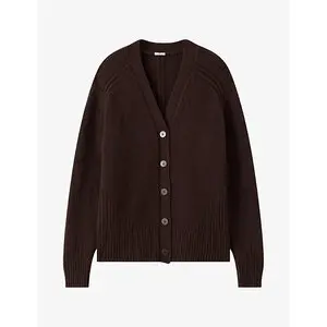 JOSEPH Lele V-neck Relaxed-fit Cashmere Cardigan - Espresso