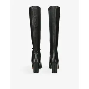 JUDE Memo Leather Heeled Knee-hight Boots
