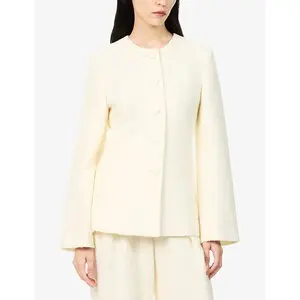 ROHE FRAMES Boucle Shaped Wool-blend Blazer