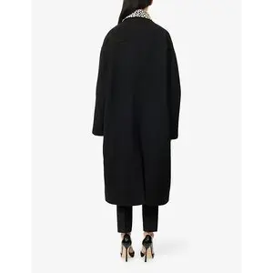 ROHE FRAMES Cheetah Collar Wool Coat