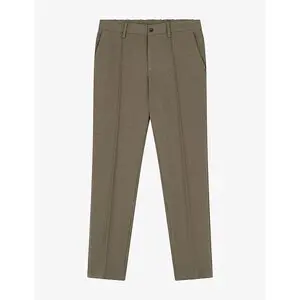 Boggi Milano Straight-leg Regular-fit Stretch-cotton Trousers - Brown