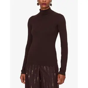 JOSEPH Lola High-neck Slim-fit Stretch Silk-blend Jumper