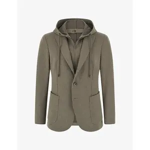 Boggi Milano Tailored Removable-bib Stretch Cotton-blend Blazer