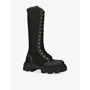 GANNI Trail Canvas Knee-high Boots