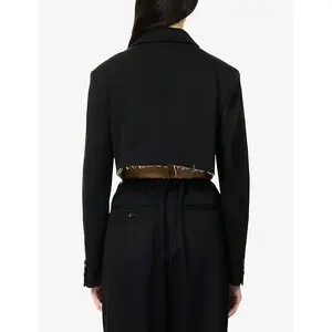 Comme Des Garçons Cropped Tailored Wool Jacket