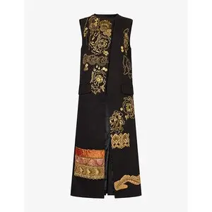 Dries Van Noten Genzel Embellished Cotton Gilet - Black