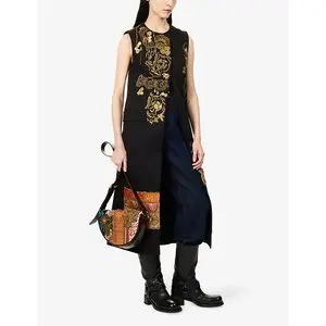 Dries Van Noten Genzel Embellished Cotton Gilet - Black