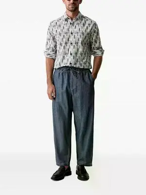 BENETTON Drawstring-waistband Straight-leg Trousers