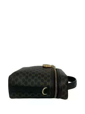 Celine 1998 Macadam Coated Canvas Vanity Bag