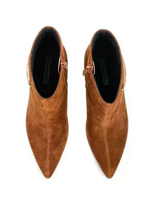Karl Lagerfeld Logo-plaque Suede Ankle Boots