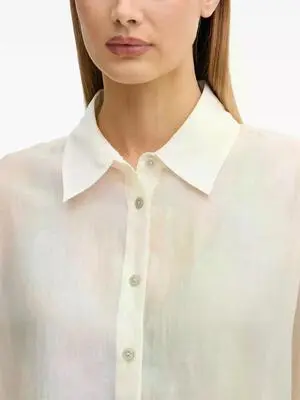 BENETTON Sheer Wide-sleeve Shirt - Neutrals
