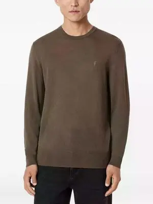 ALLSAINTS Mode Merino Wool Ramskull Jumper - Green