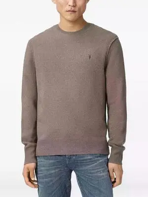 ALLSAINTS Statten Ramskull Crew Neck Jumper - Grey
