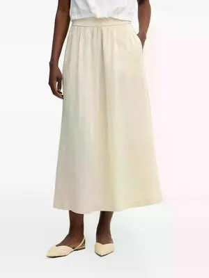 BENETTON Elasticated-waist Gathered Skirt - Neutrals