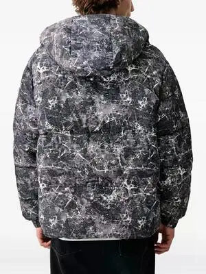 Karl Lagerfeld Marble-print Hooded Jacket