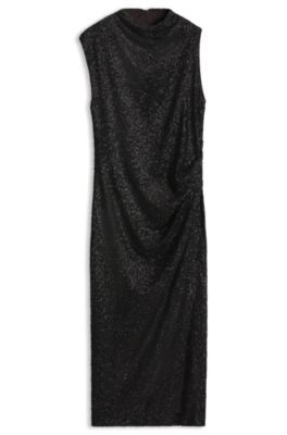 BOSS Asymmetric Sequined Dress
