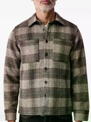Lindbergh Check-pattern Button-down Shirt Jacket