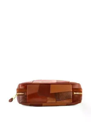 Miu Miu Beau Top Handle Bag Patchwork Leather Large Shoulder Bag - Brown