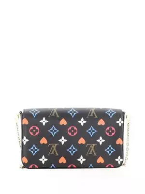 LOUIS VUITTON Felicie Pochette Limited Edition Game On Multicolor Monogram Clutch Bag - Black