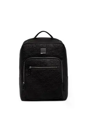 Karl Lagerfeld Logo-embossed Monogram Backpack - Black