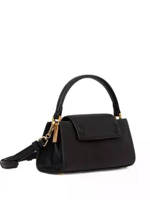 Karl Lagerfeld Logo-plaque Leather Shoulder Bag - Black