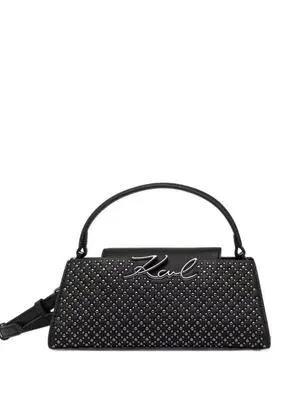 Karl Lagerfeld Karl Signature Studded Tote Bag - Black