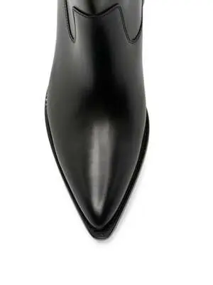 Celine Leon Leather Ankle Boots
