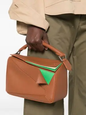 Loewe Puzzle Small Leather Handbag - Multicolor