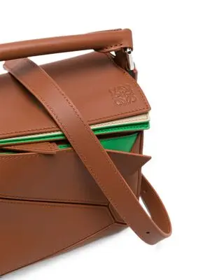 Loewe Puzzle Small Leather Handbag - Multicolor