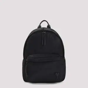 AMI Paris Marcel Mini Polyamide Backpack - Black