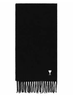 AMI Paris Wool Scarf - Black