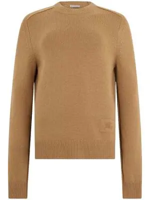 Burberry Cashmere Blend Crewneck Sweater - Beige