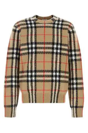 Burberry Embroidered Cashmere Sweater With Detail - Checked