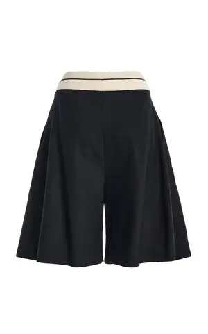 ASHLYN Low-rise Knit Mini Shorts - Black