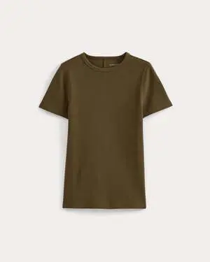 Everlane Effortless Rib Short-sleeve Crew - Beech