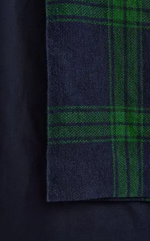 ASHLYN Twisted Plaid Cotton Midi Skirt