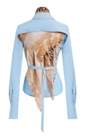 LAQUAN SMITH Open-back Tuxedo Shirt