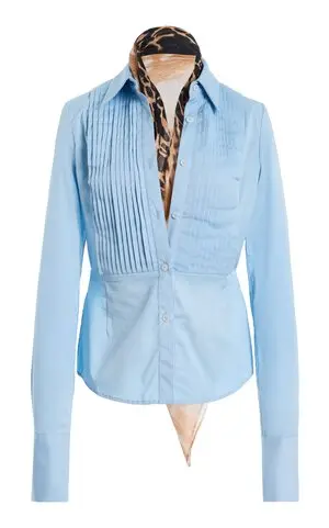 LAQUAN SMITH Open-back Tuxedo Shirt