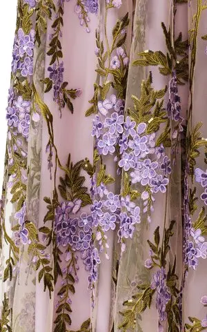 Naeem Khan Floral Lace Gown - Multi