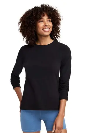 JOCKEY Organic Cotton Stretch Long Sleeve Tee Black