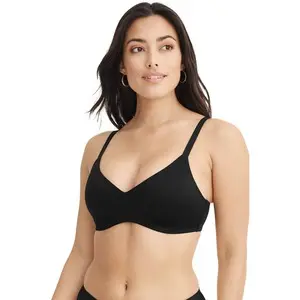 JOCKEY Smooth & Sleek Microfiber Full Coverage Wirefree T-shirt Bra Black