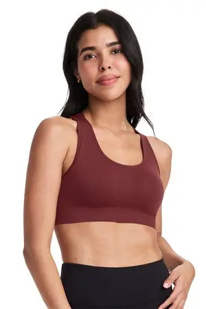 JOCKEY Seamfree Mid Impact Sports Bra - Currant