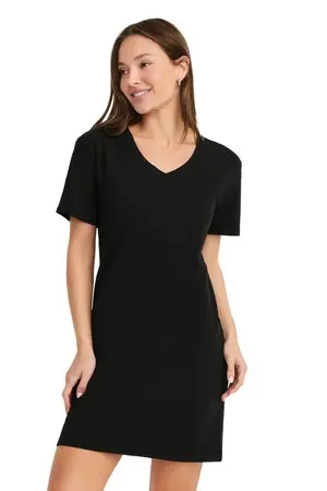JOCKEY Organic Cotton Stretch Sleep Shirt - Black