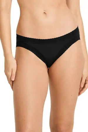 JOCKEY Soft Stretch Lace Microfiber Bikini - Black