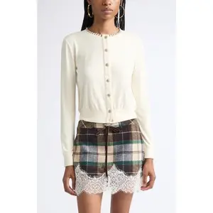 SIEDRES Poli Whipstitched Cardigan - Ecru