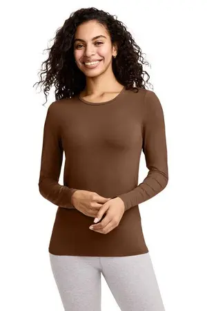 JOCKEY Supersoft Long Sleeve Top - Coffee