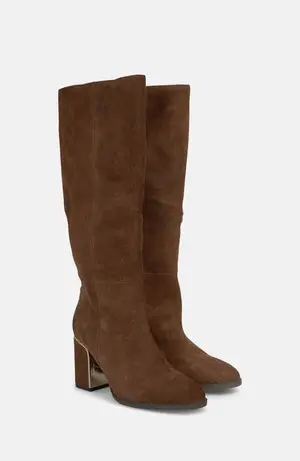 ALMA EN PENA Wide-heeled Boot - Camel